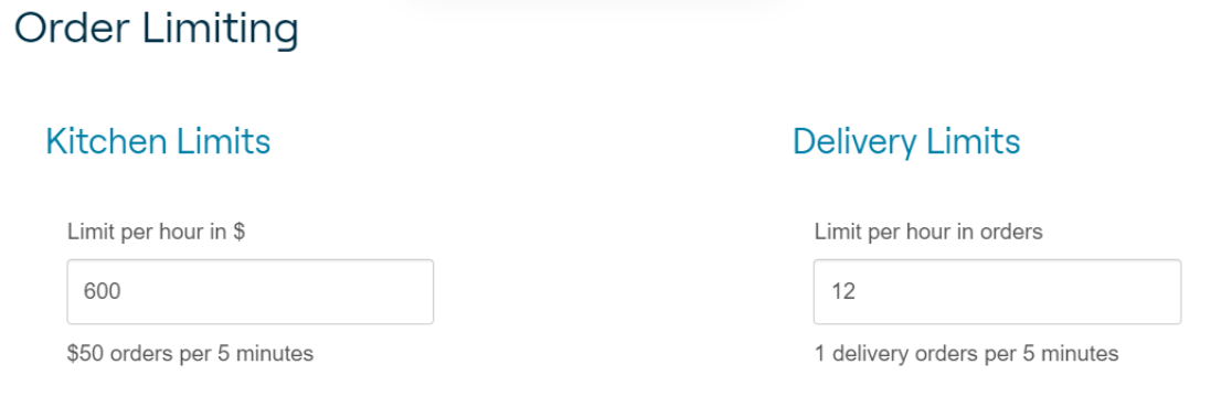 How to use order limits